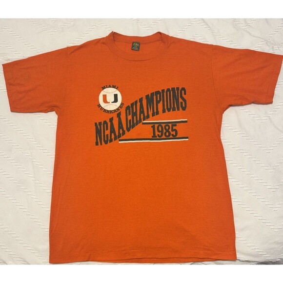 Shirts | University Of Miami Hurricanes 1985 Ncaa Baseball Champions ...